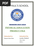 Physical Education Project Cover Page 1 | PDF