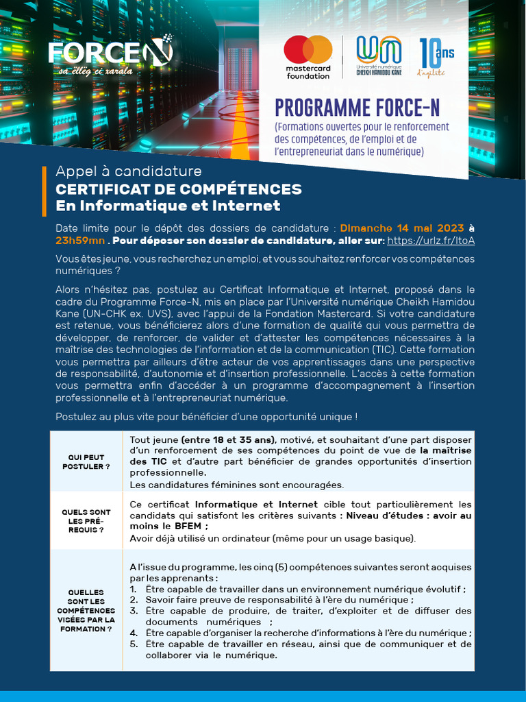 Certificat de Competences en Informatique Internet 1 | PDF