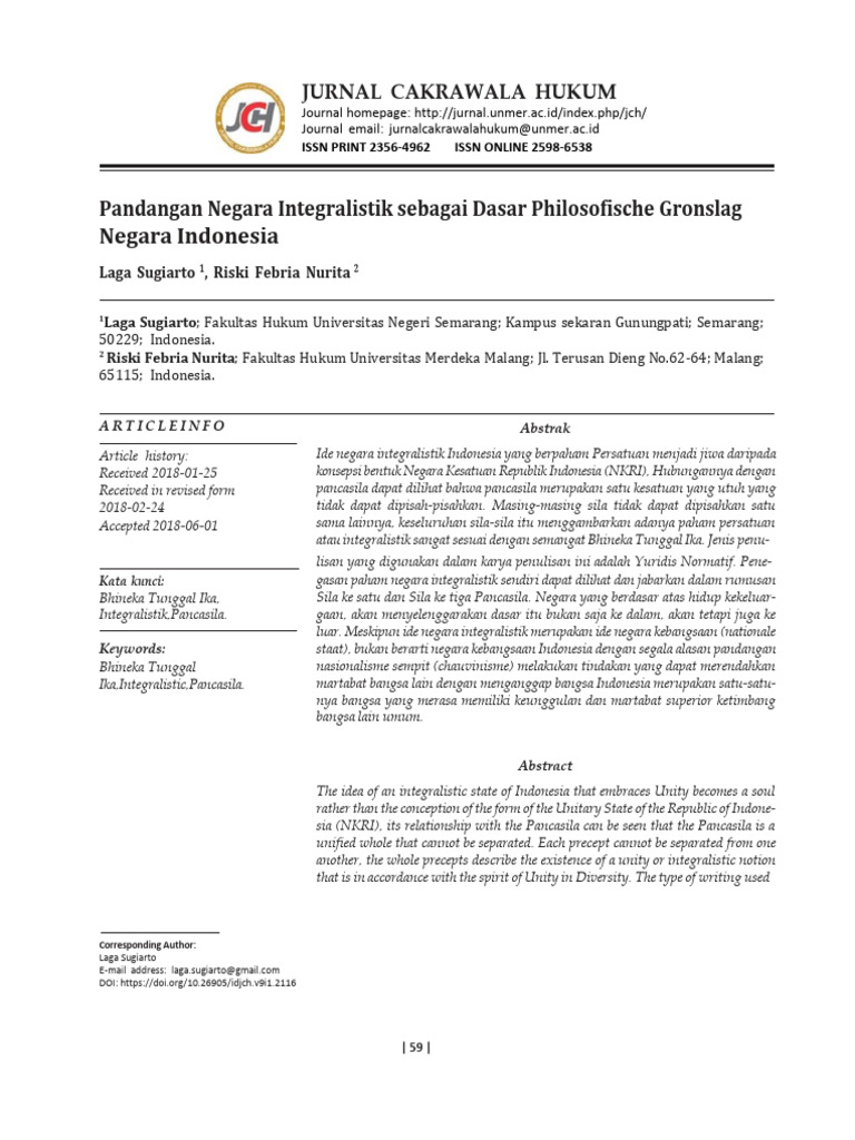 2 Pandangan Negara Integralistik | PDF