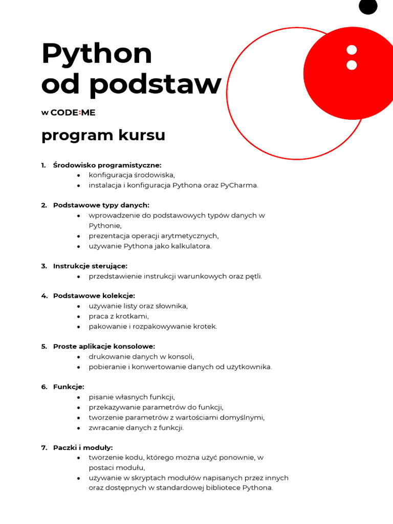 Python od podstaw_program | PDF