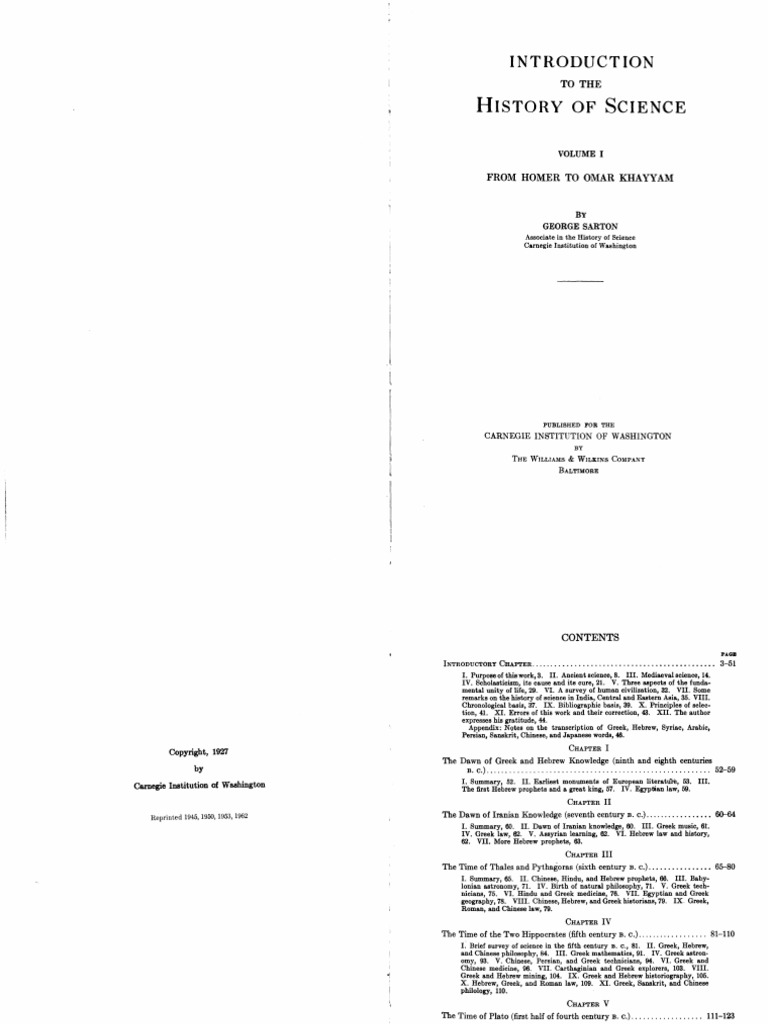 Introduction To The History of Science (George Sarton) (Z-Library ...