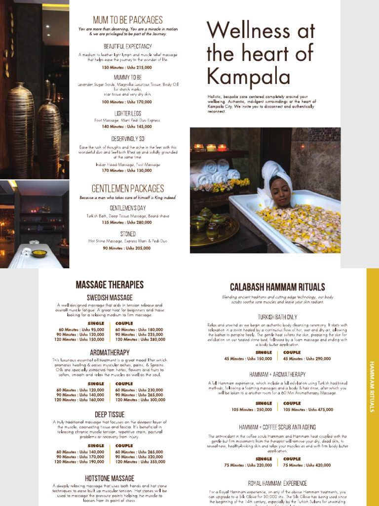 Calabash Spa Menu For 2020 | PDF