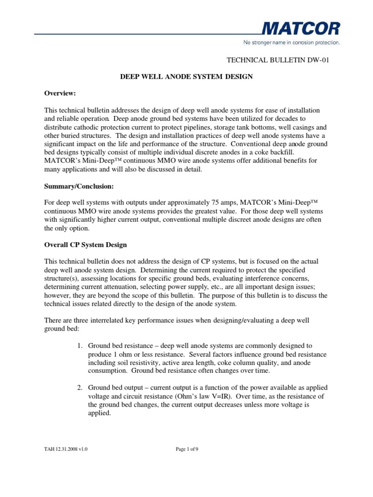 2008 MATCOR Technical Bulletin - Deep Well Anode System Design FINAL ...