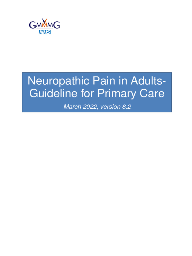 GMMMG Neuropathic Pain Guidance Final Version 8.2 For GMMMG Website | PDF