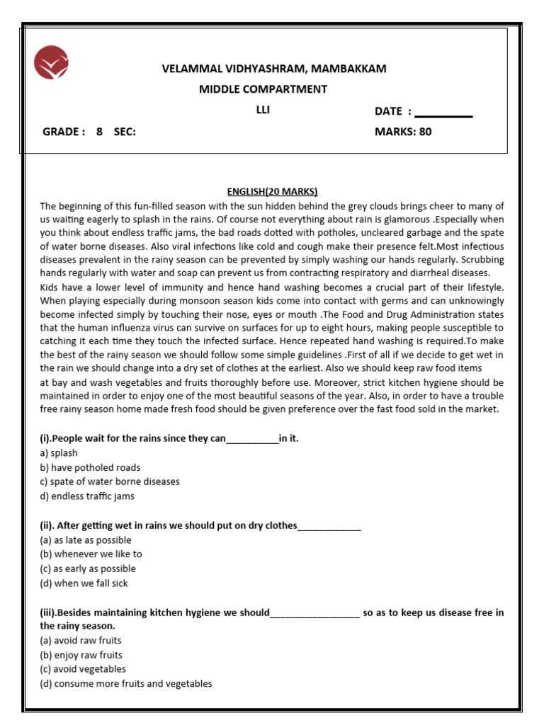 Grade 8 Lli | PDF