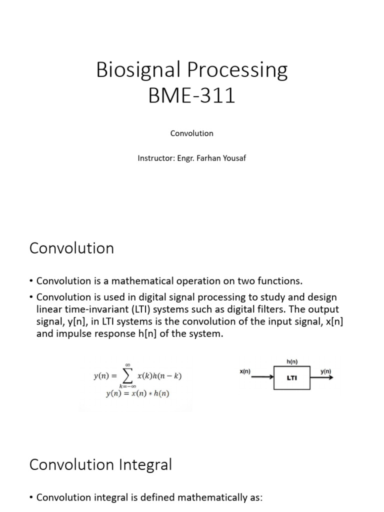 Convolution in Signal Processing | PDF | Teaching Methods & Materials