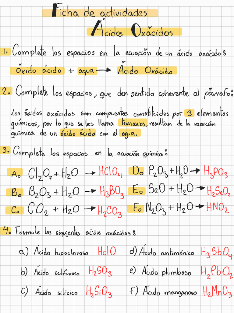 Acidos Oxacidos | PDF