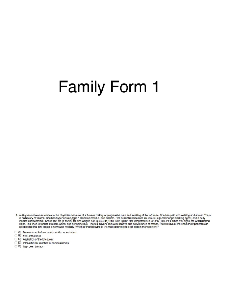 Family Form 1 | PDF