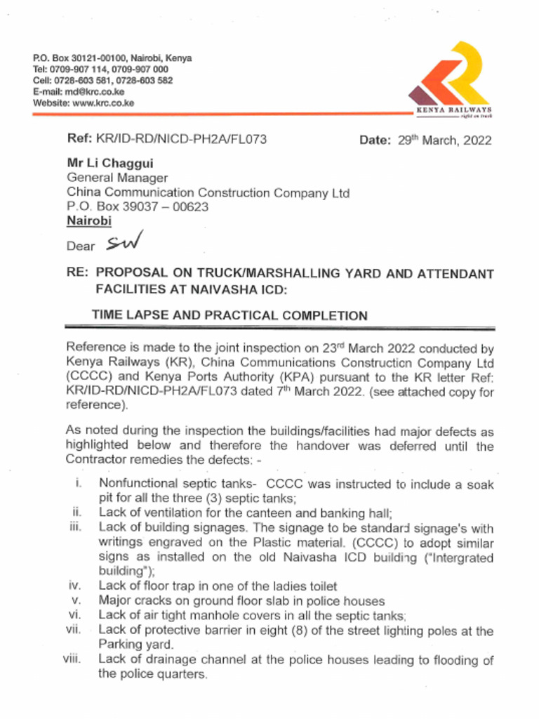 CCCC - Proposal On Truck Marshalling Yard and Attendant Facilities Att ... CCCC - Proposal On Truck Marshalling Yard and Attendant Facilities Att ...
