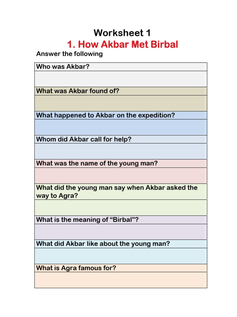 Lesson 1. How Akbar Met Birbal | PDF
