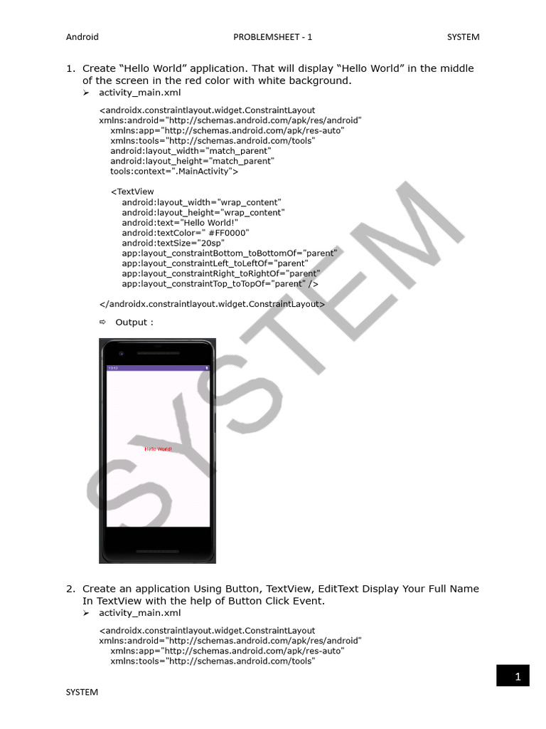 Android PB1 System | PDF