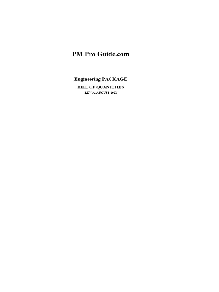 BOQ Sample PM Pro | PDF