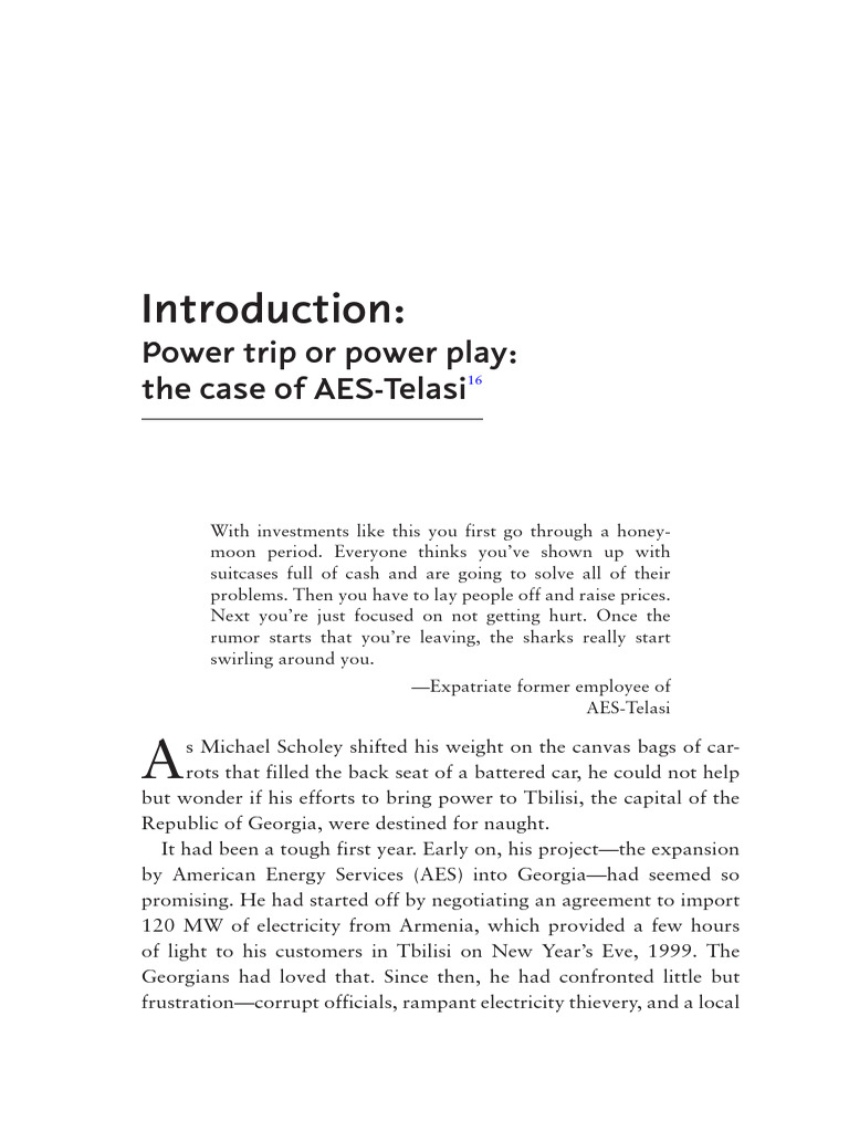 Studiu de Caz AES-Telasi Georgia | PDF