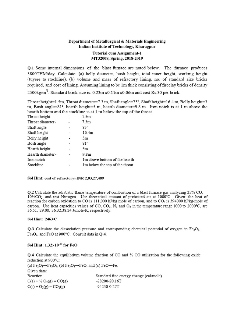 Tutorial-Assignment 1 | PDF