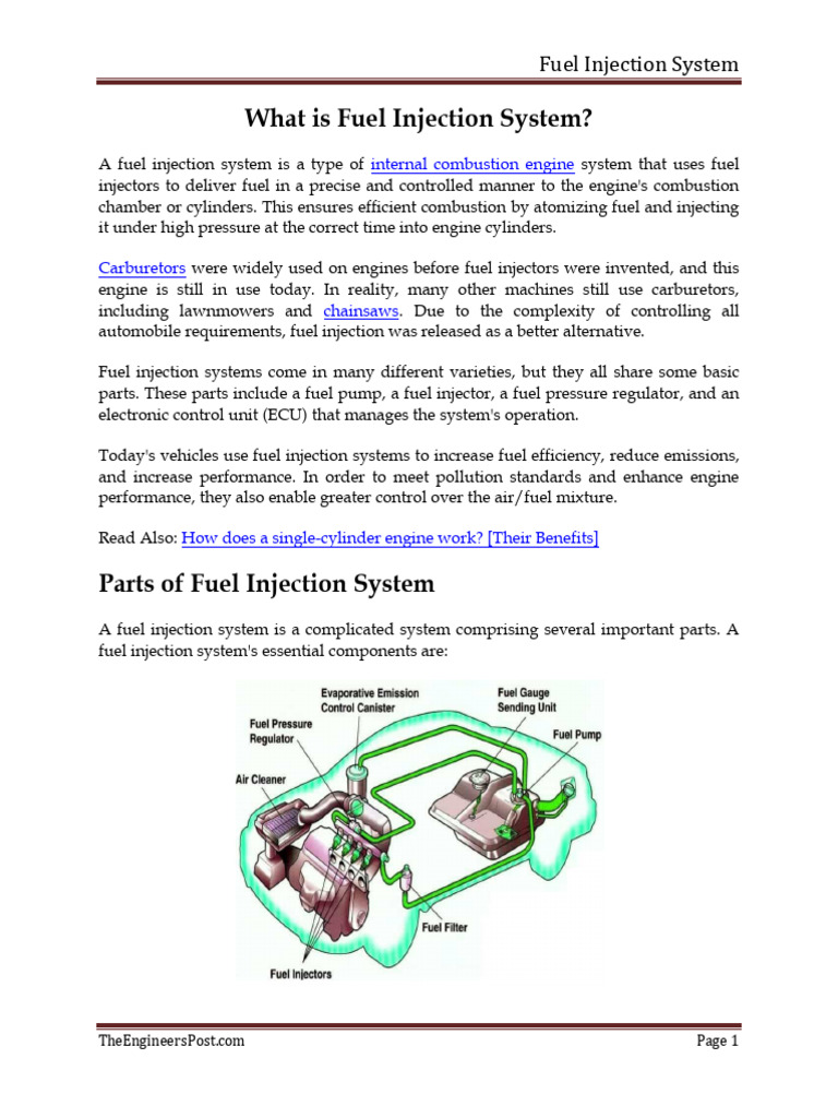 Fuel Injection System | PDF