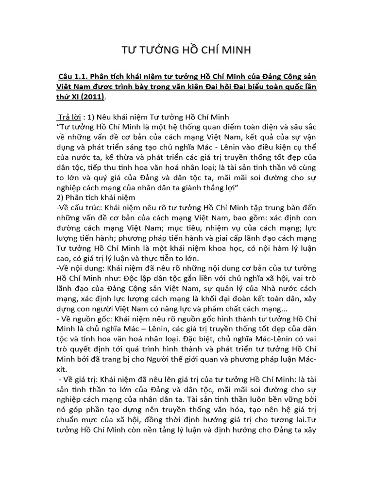 Qua Môn Tư Tư NG H Chí Minh | PDF