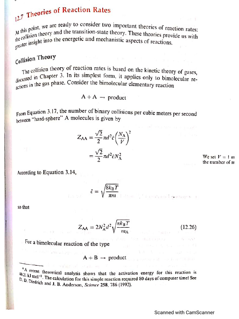 IC-IV-Theory of Reaction Rates | PDF