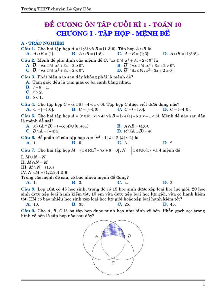 2023 2024 de Cuong CK1 HS | PDF