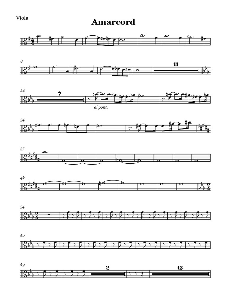 Amarcord Quintetto Viola | PDF