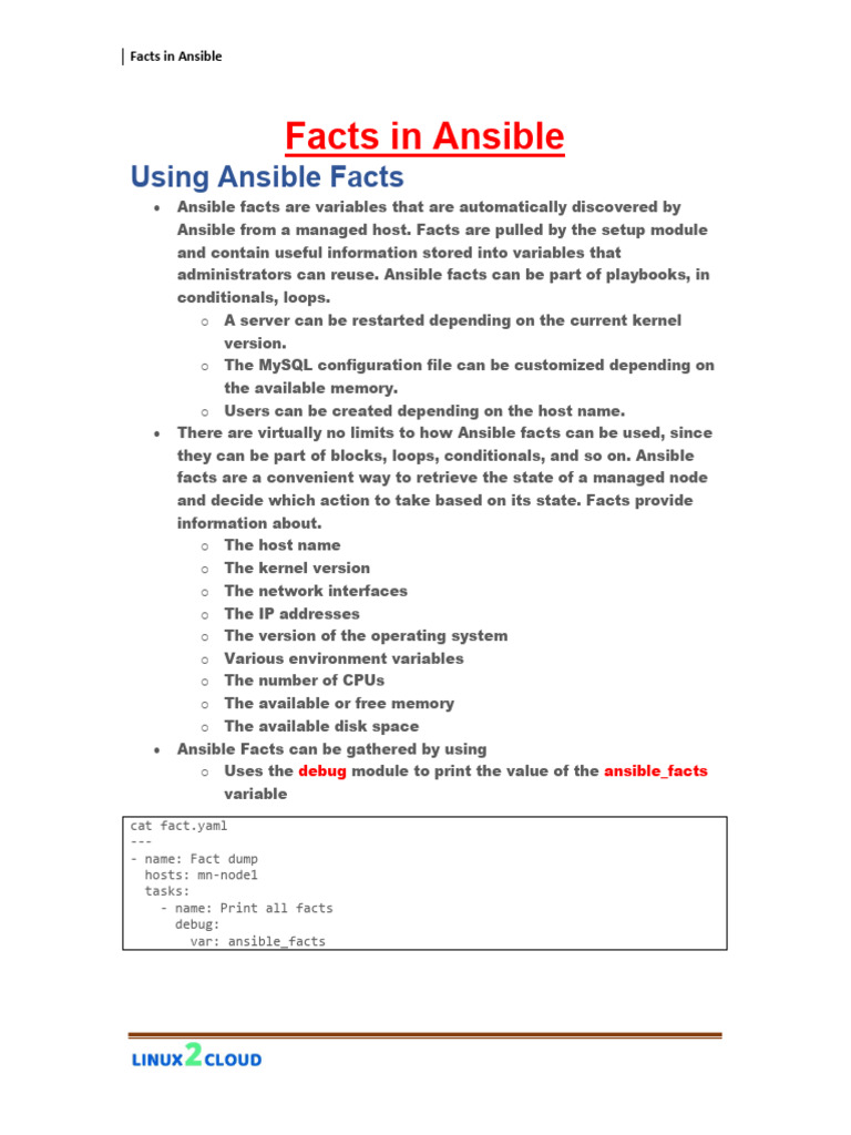 Facts in Ansible | PDF