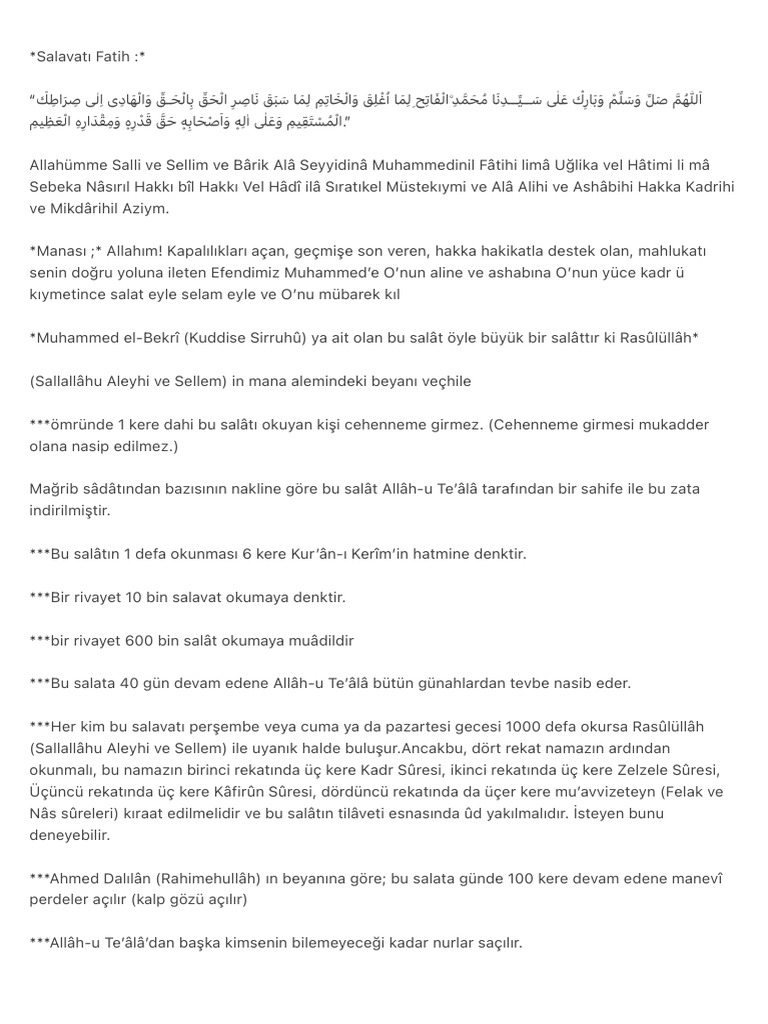 Salavatı Fatih | PDF