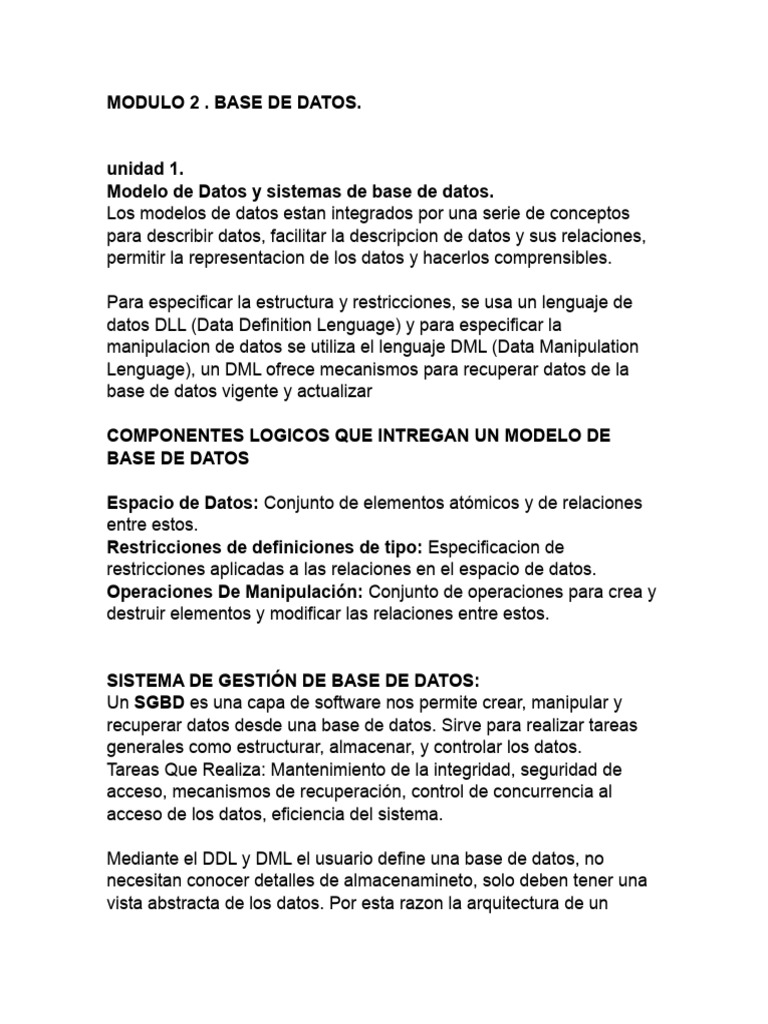 Resumen Modulo 2 | PDF