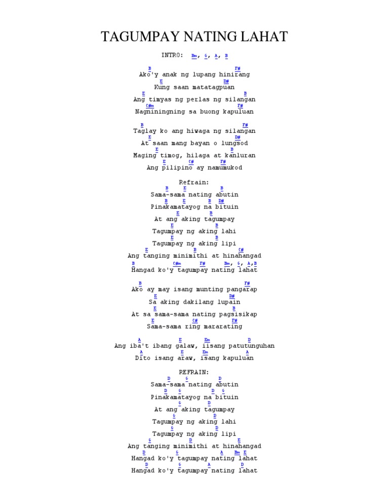 Tagumpay Nating Lahat | PDF