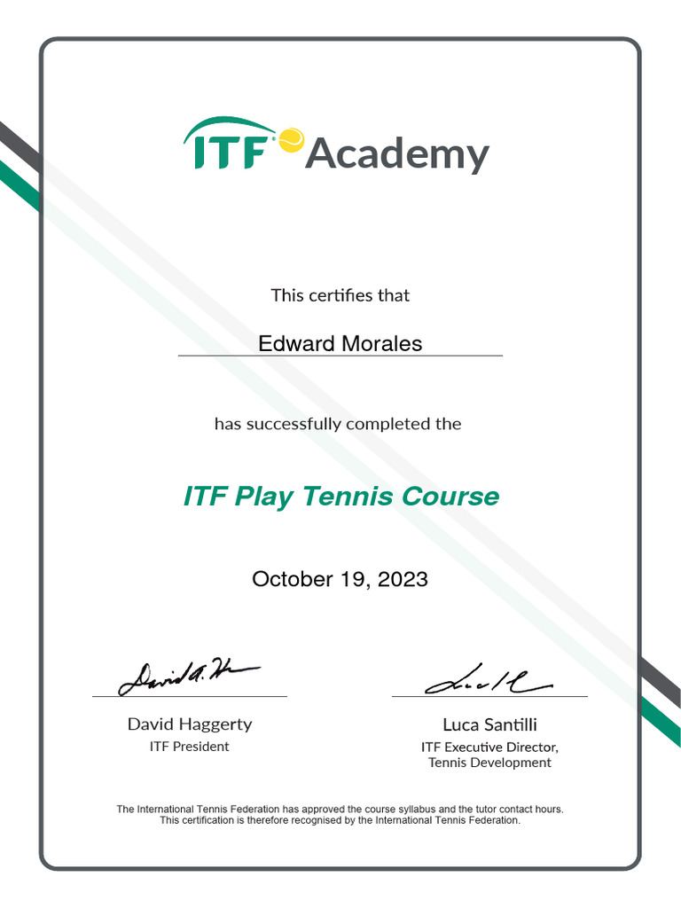ITF Play Tennis Course | PDF