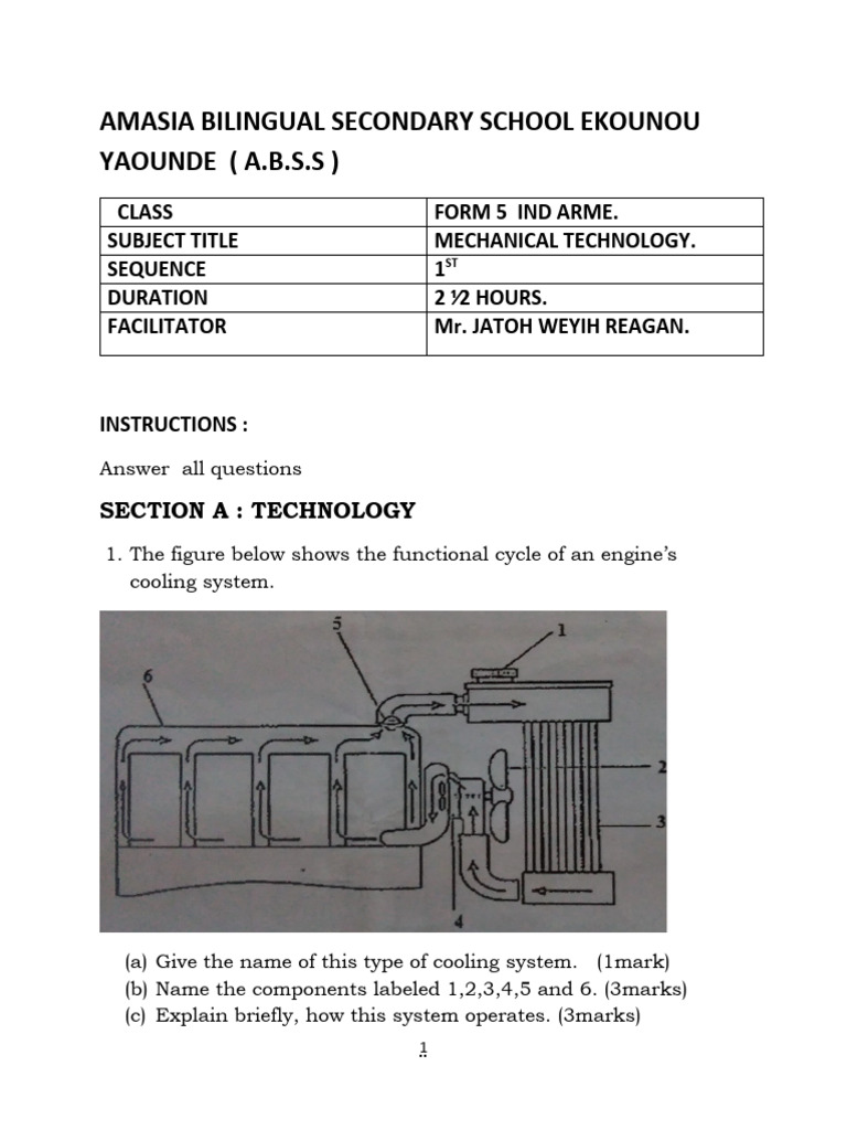 Mechanical Technology Form 5 Evaluation | PDF