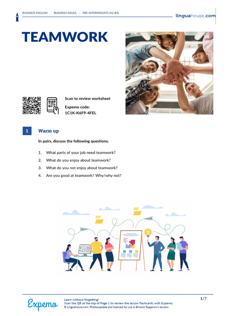 Teamwork British English Teacher | PDF