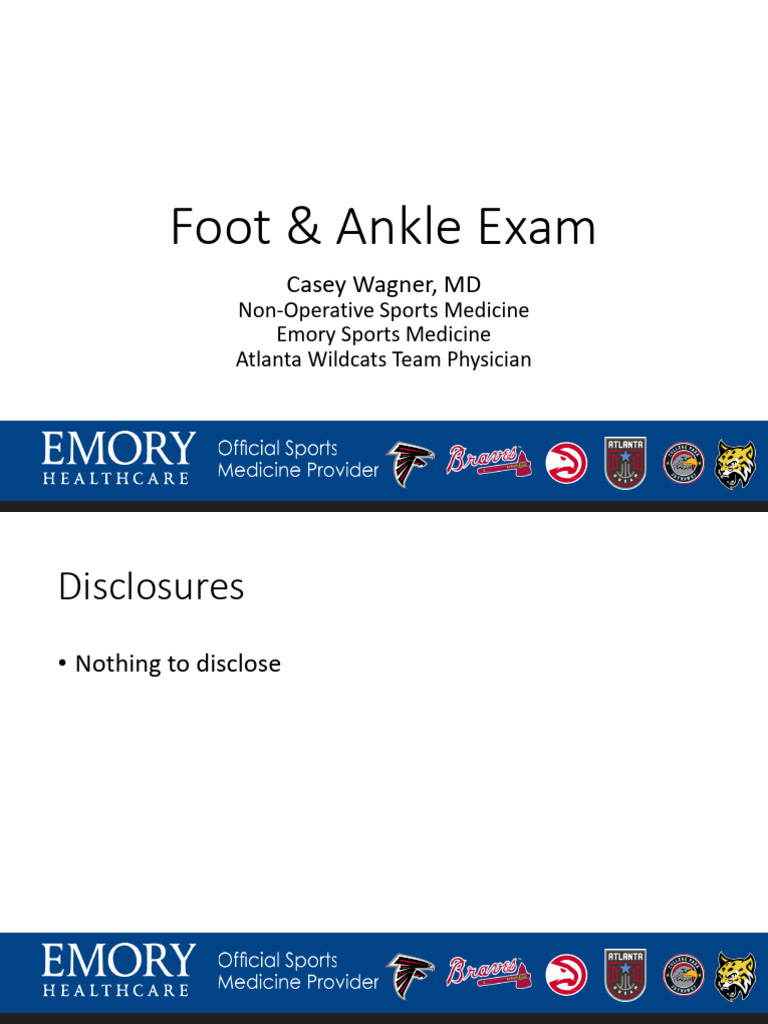 Foot and Ankle Examination in Detail | PDF | Foot | Ankle
