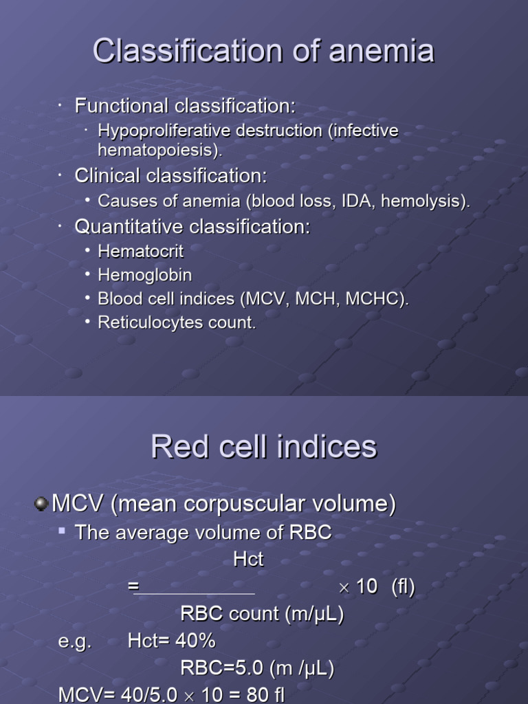 Classification of Anemia | PDF