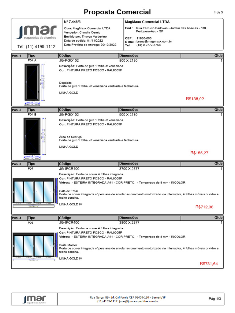 OBRA MagMaxx Comercial Instalação 01 | PDF