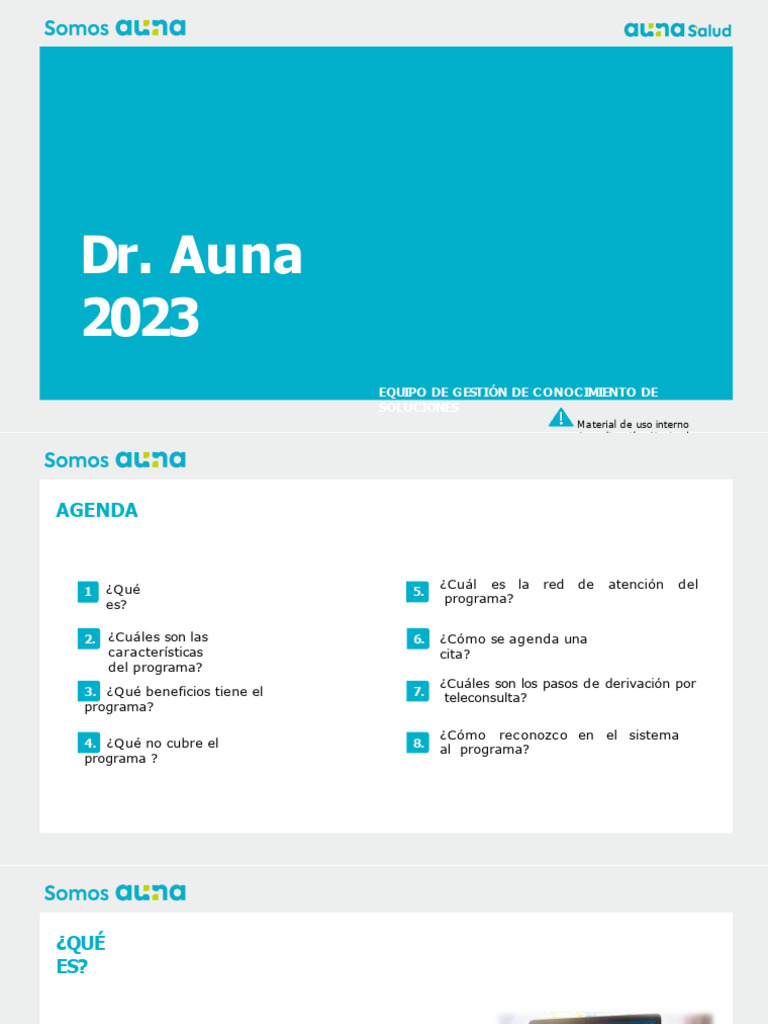 Presentación Dr. Auna PLUS | PDF | Medicina | Cuidado de la salud