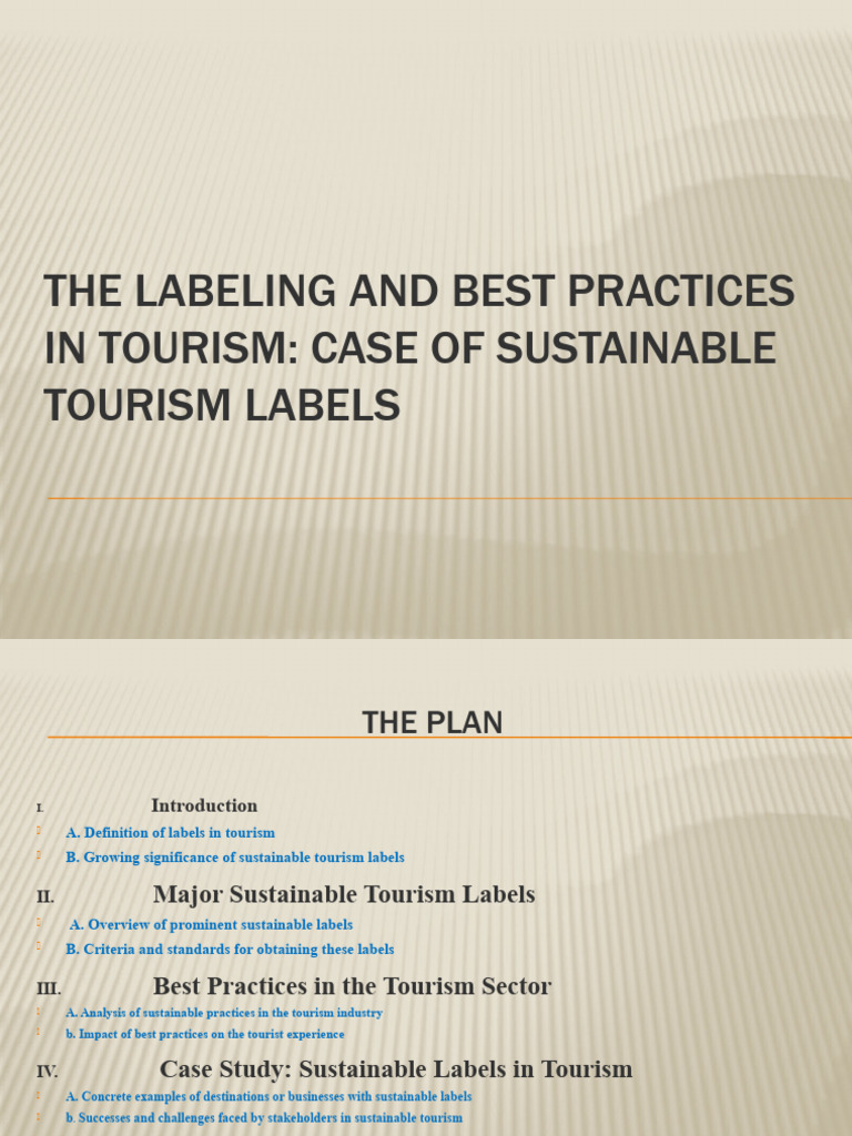 The Labeling and Best Practices in Tourism | PDF | Sustainability | Tourism