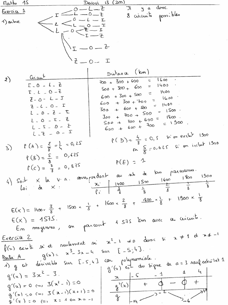 Corrige Devoir Maison Maths Premiere S 10 | PDF