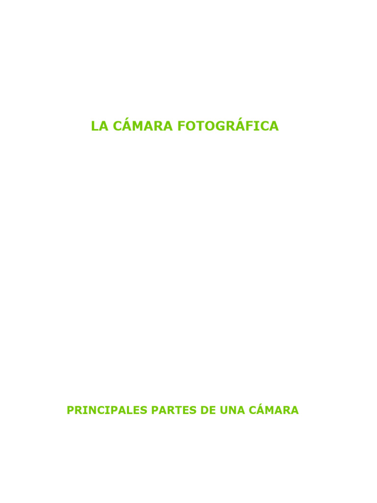 02 - Partes de Una Cámara | PDF