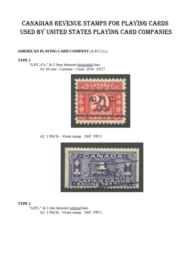Canada Revenue Stamps | PDF | Travel