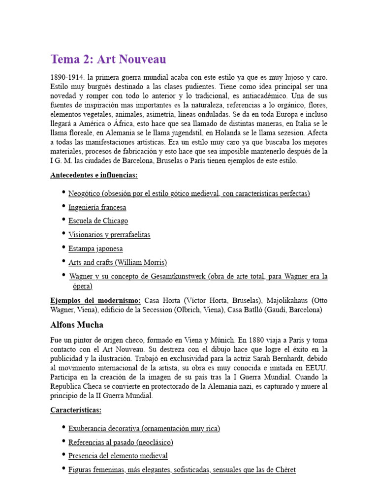 2 Art Nouveau | PDF | Art Nouveau