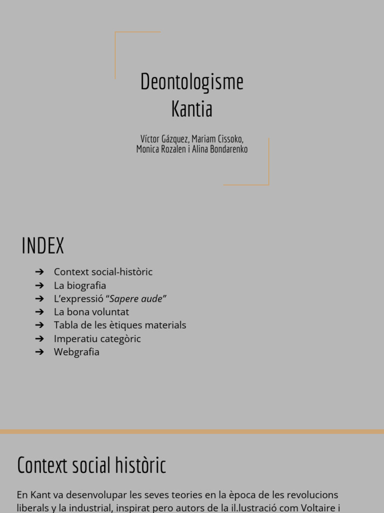 4tC Deontologisme Kantia | PDF