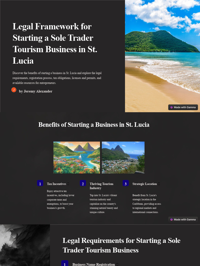Legal Framework For Starting A Sole Trader Tourism Business in ST Lucia ...