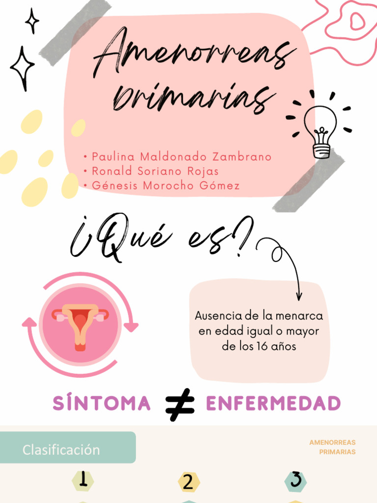 Exposición AMENORREAS PRIMARIAS | PDF