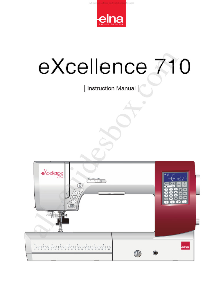 Elna EXcellence 710 Sewing Machine Instruction Manual | PDF | Sewing Machine | Ac Power Plugs ...