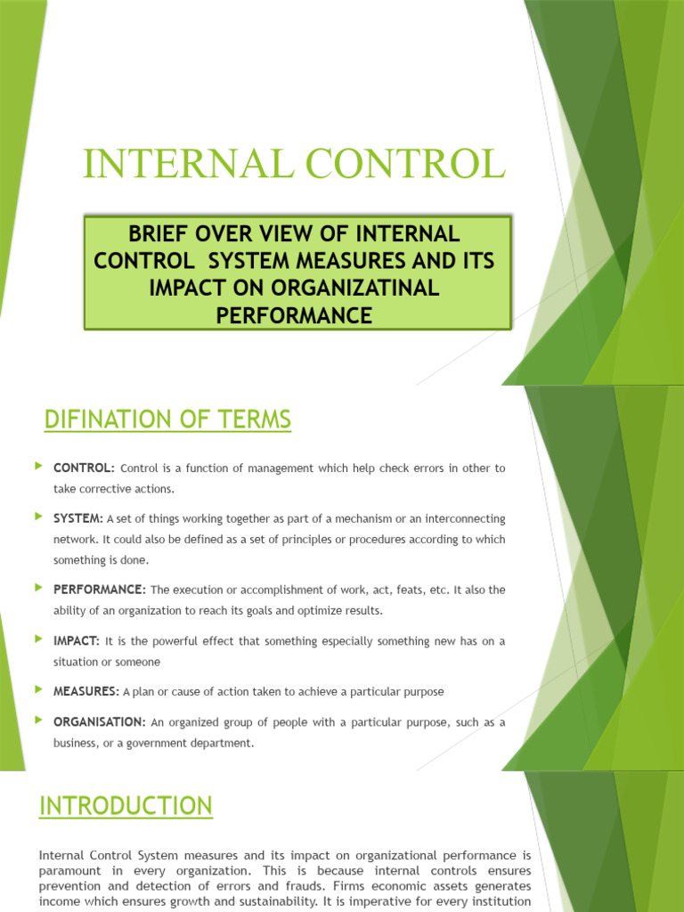 INTERNAL CONTROL Presentation | PDF