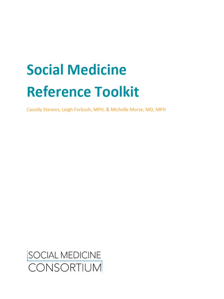 Social Medicine Toolkit | PDF
