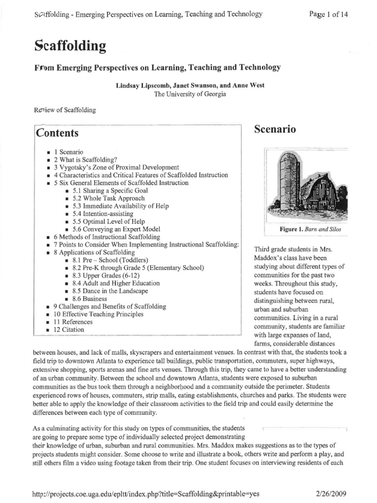 Scaffolded Learning Article | PDF