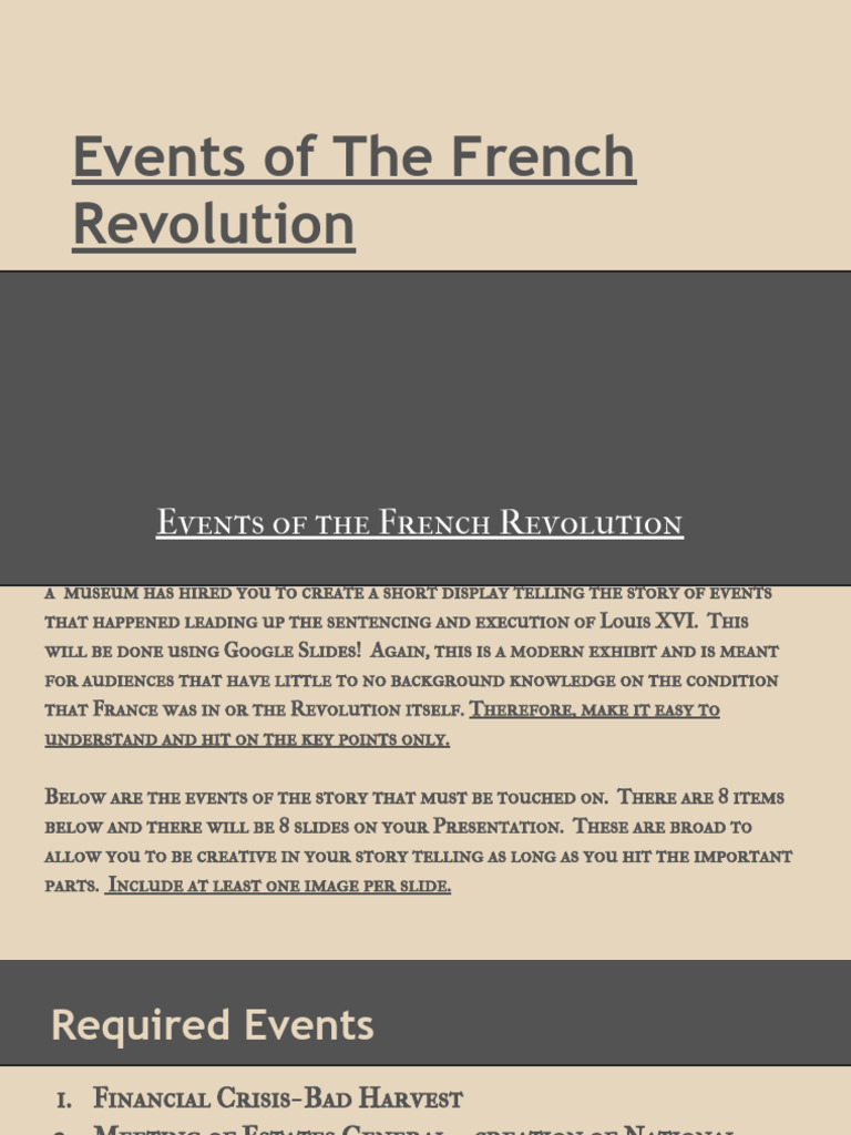 Events of The French Revolution | PDF | French Revolution | France