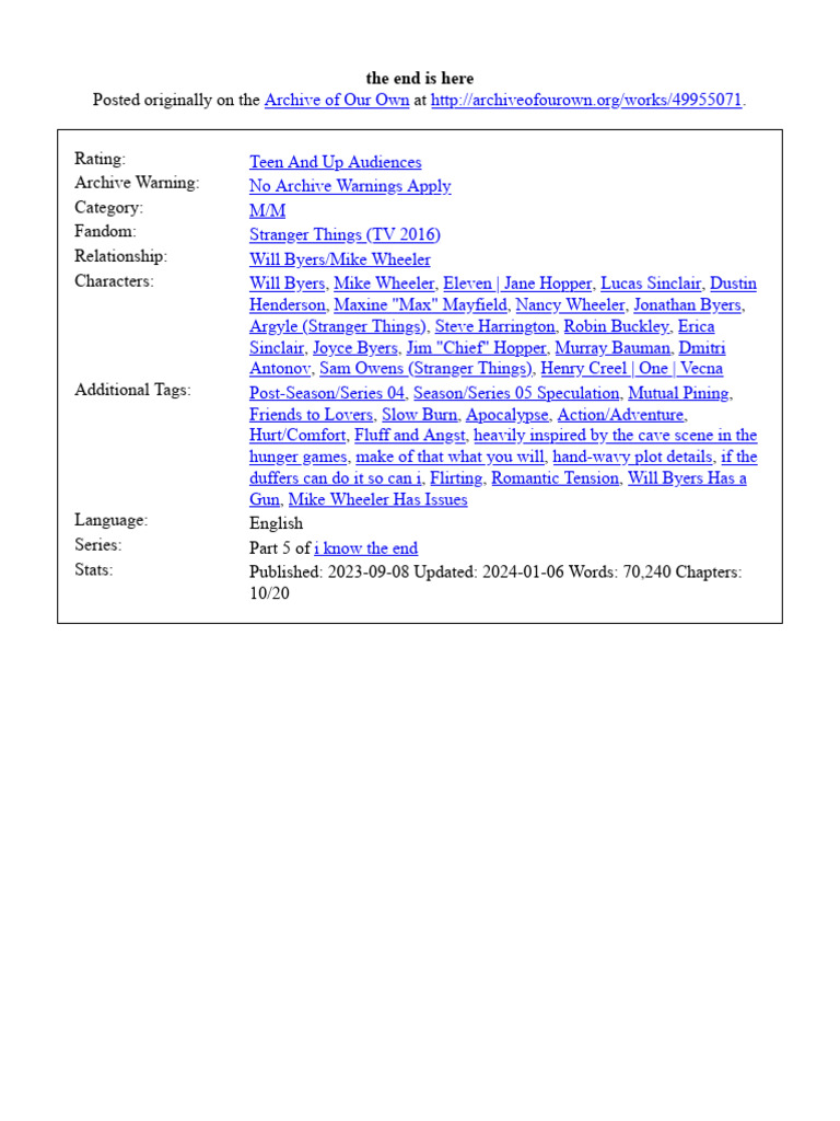 The End Is Here | PDF