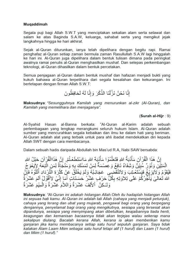 Al-Quran Kalamullah YangMukjizat | PDF | Filsafat