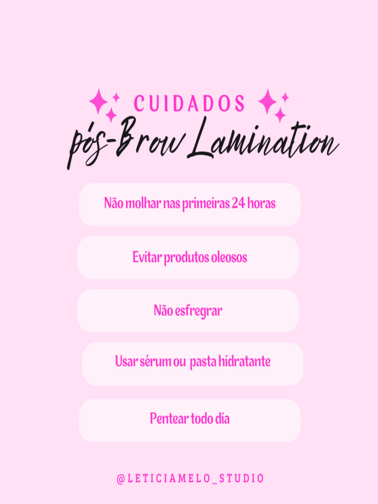 Cuidados Brow Lamination | PDF